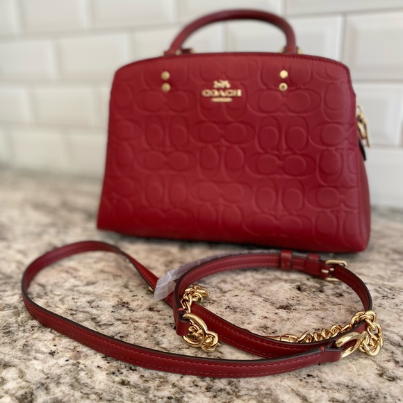 Coach | Bags | Coach Mini Lillie Carryall In Cherry Red | Poshmark